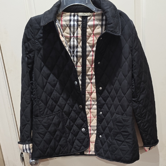 Burberry | Jackets & Coats | Burberry Quilted Jacket With Iconic Plaid ...